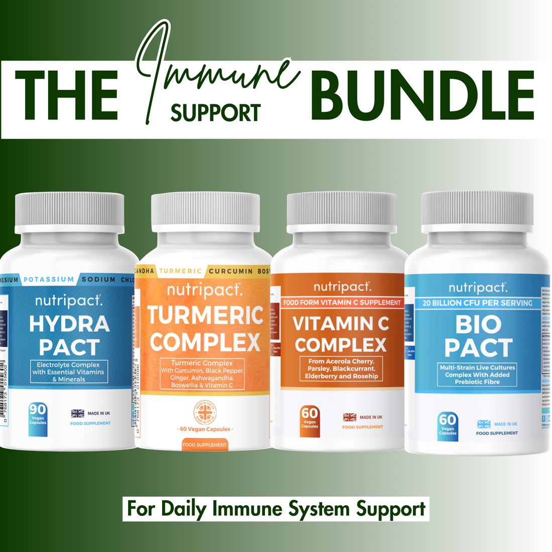 Immune Support Bundle | Vitamin C, D3 & Zinc 13-in-1 | Nutripact ...